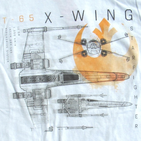 Lucasfilm | Shirts | New Star Wars Xwing Schematics Tshirt S M L Xl ...